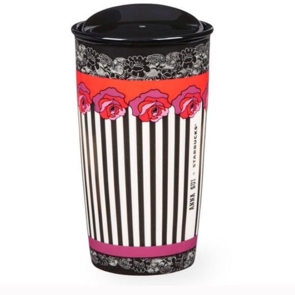 Starbucks | Accessories | Anna Sui Starbucks Rose Stripe Ceramic Mug ...
